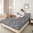 jejeloiu Sleek Paisley King Sheets,Moody Pattern Bedding For Adults ...