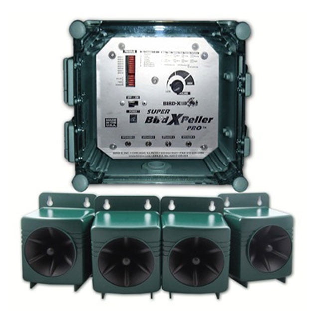 Bird-X Super Bird X Peller Pro 1 Commercial Electronic Bird Repellent 6 ...