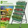 Sejov 5 Tier Indoor Planter Raised Garden Bed 5 Boxes 4ft With