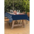Cherry Blossom Crane Rectangle Outdoor Tablecloth with Umbrella Hole ...