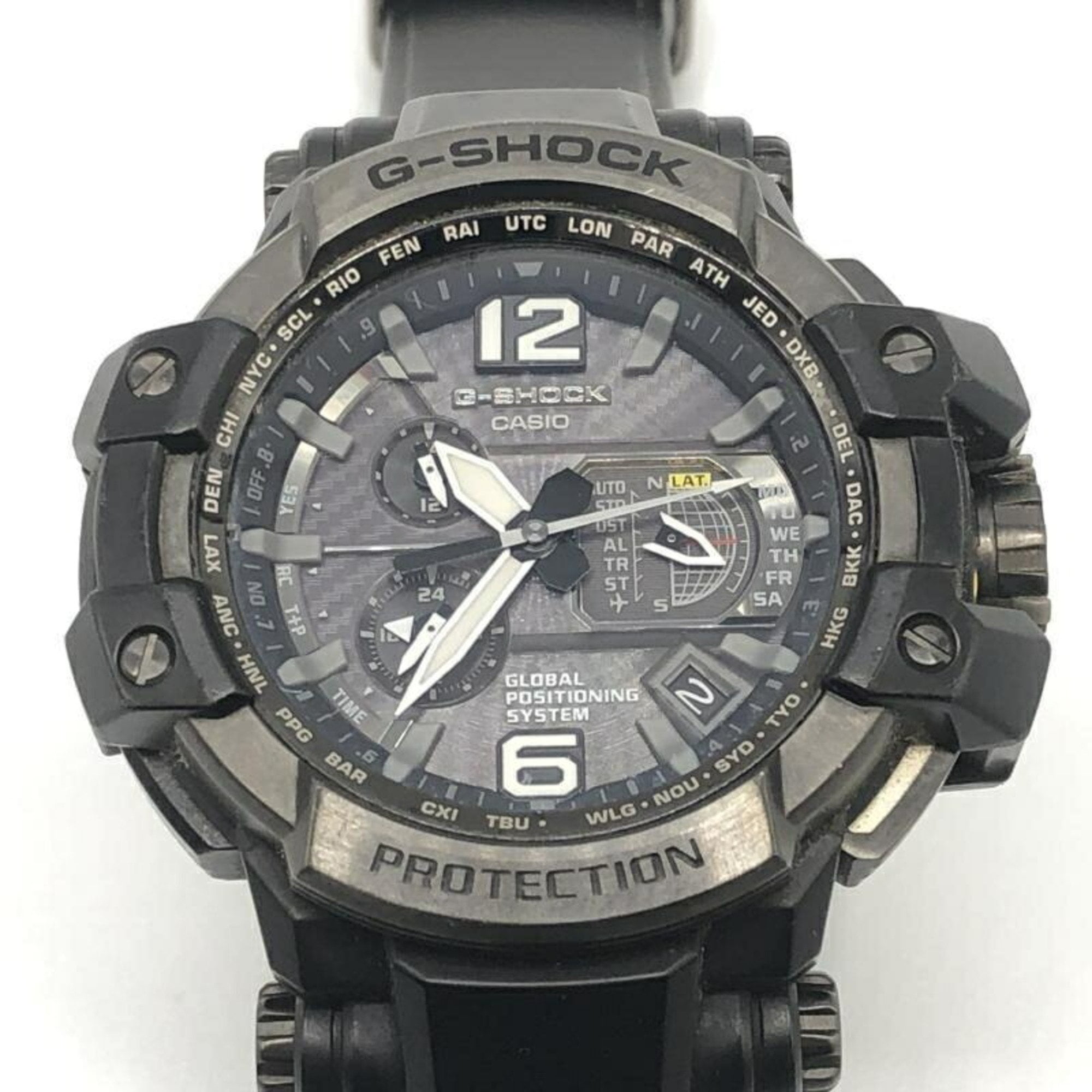 Pre-Owned CASIO G-SHOCK GPW-1000 Watch Black Casio G-Shock (Fair) - Walmart.com