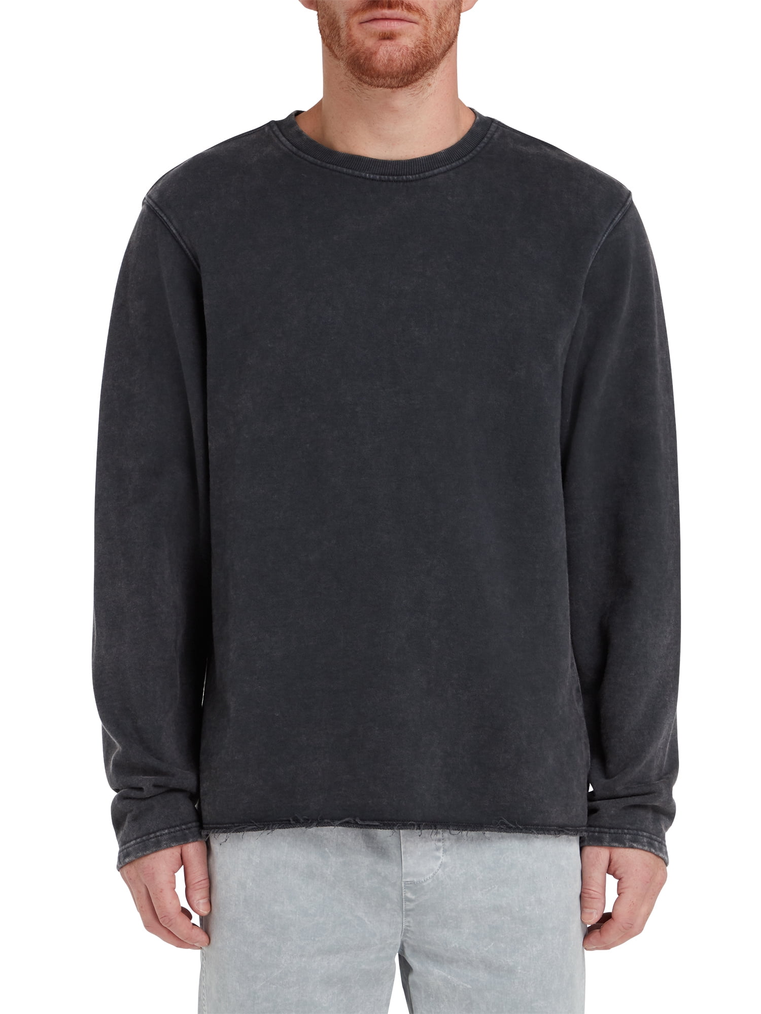 EPIC Studio Men's & Big Men's French Terry Garment Dye Roll Hem Long ...