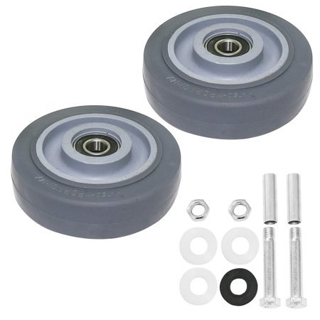 Push Cart Wheels, Heavy Duty 4 Inch PU Caster Wheels Bearings Repair ...