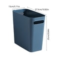 Lidless Waste Basket Square Shape Thick Space Saving For Home Small ...