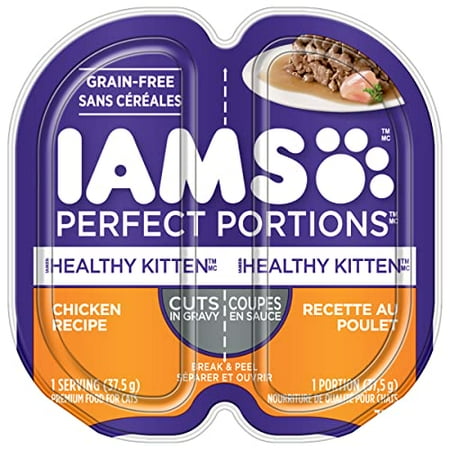IAMS Perfect PORTIONS Healthy Kitten Wet Cat Food Cuts in Gravy ...