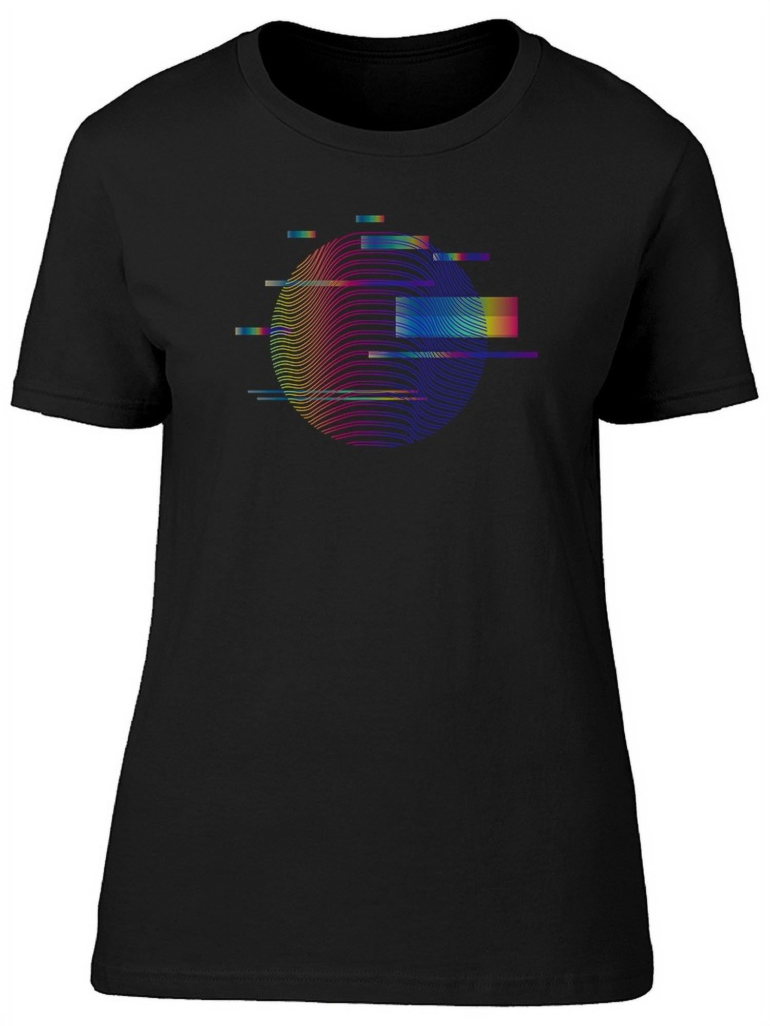 Holo Circle Glitched Lines Logo Tee Women's -Image by Shutterstock ...