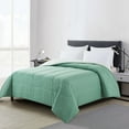 Mainstays Reversible Microfiber Comforter, Sage Green, Full/Queen ...