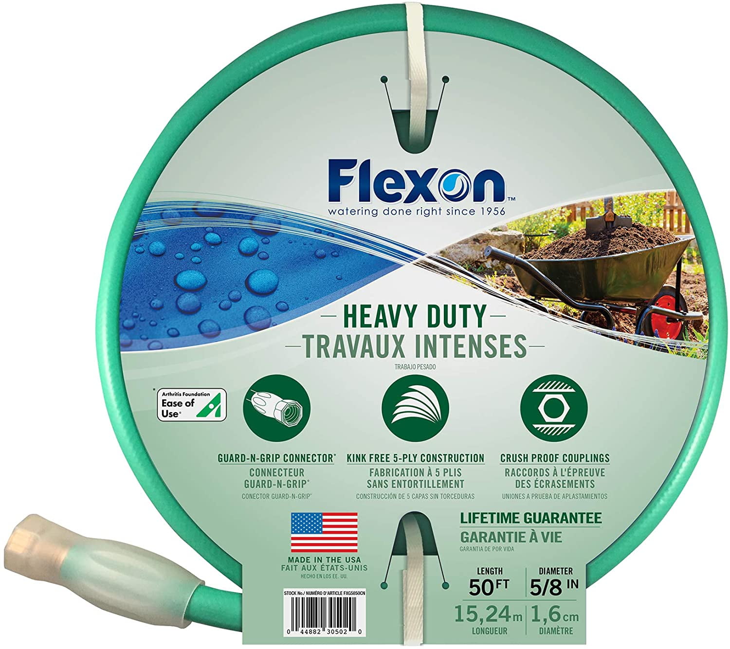Flexon FXG5850 5 8 Inch X 50 Foot Heavy Duty 5 Ply Forever Garden Hose flexon-fxg5850-5-8-inch-x-50-foot-heavy-duty-5-ply-forever-garden-hose