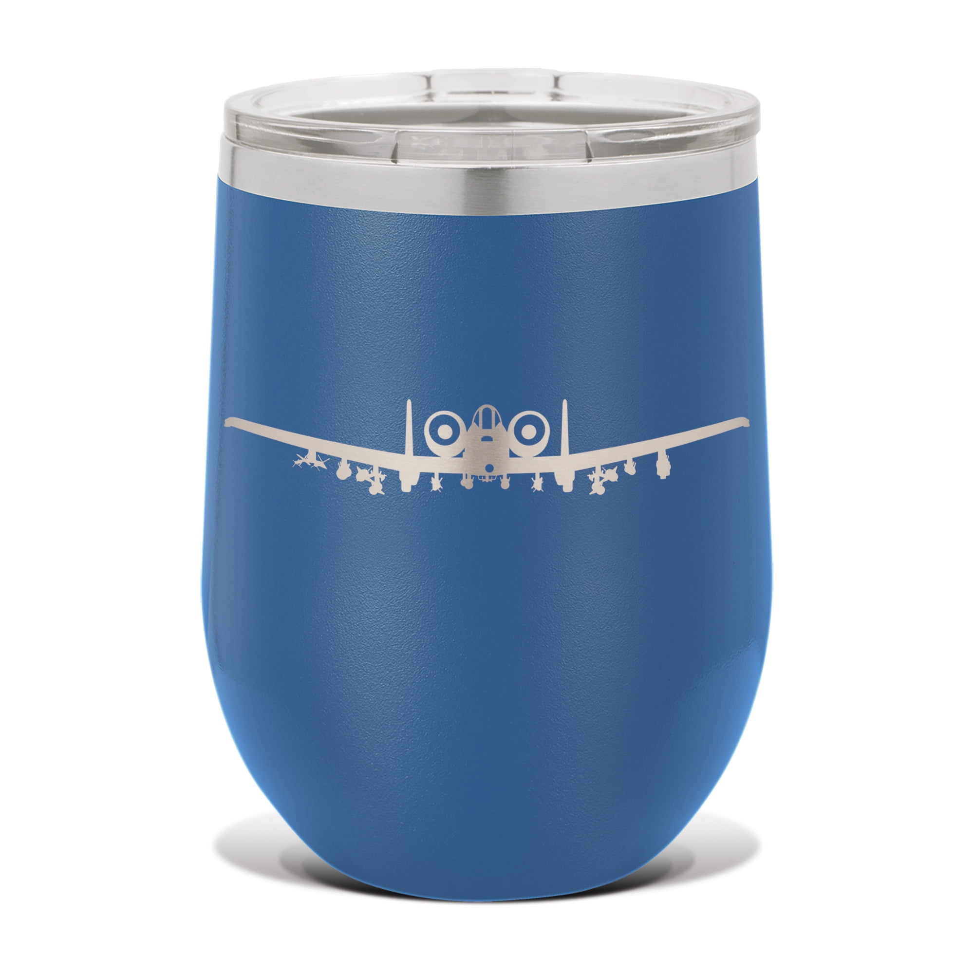A-10 Thunderbolt II with Pave Penny Pod Wine Tumbler 12 oz - Laser ...