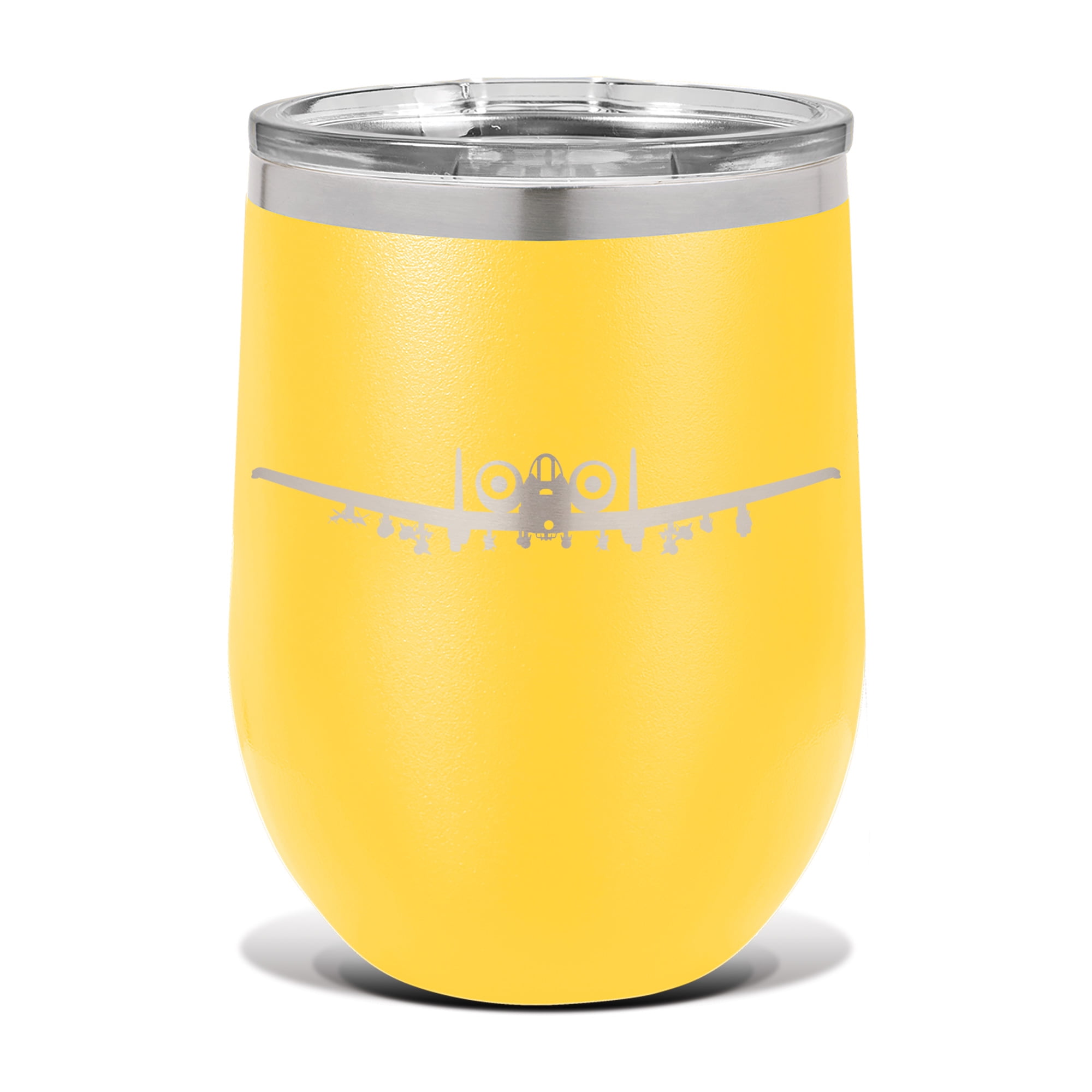 A-10 Thunderbolt II with Pave Penny Pod Wine Tumbler 12 oz - Laser ...