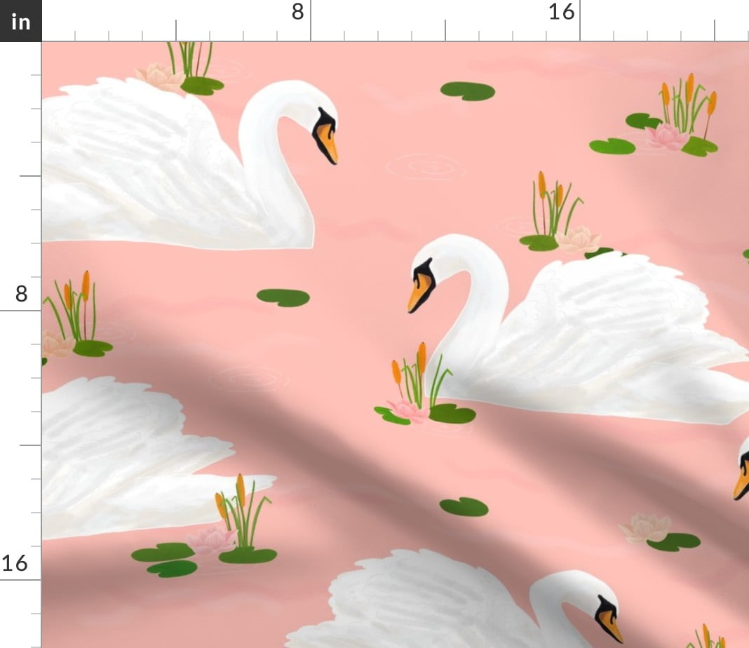 Swan Fabric Sleepy Swan Fabric By Littlearrowdesign Princess Swan Swan ...