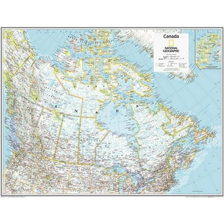 National Geographic: Canada Political Bilingual Wall Map - 28 x 22 ...