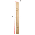 BingLTD - 36" Maple Unfinished Hardwood Island Table Leg Post - 1 PC ...