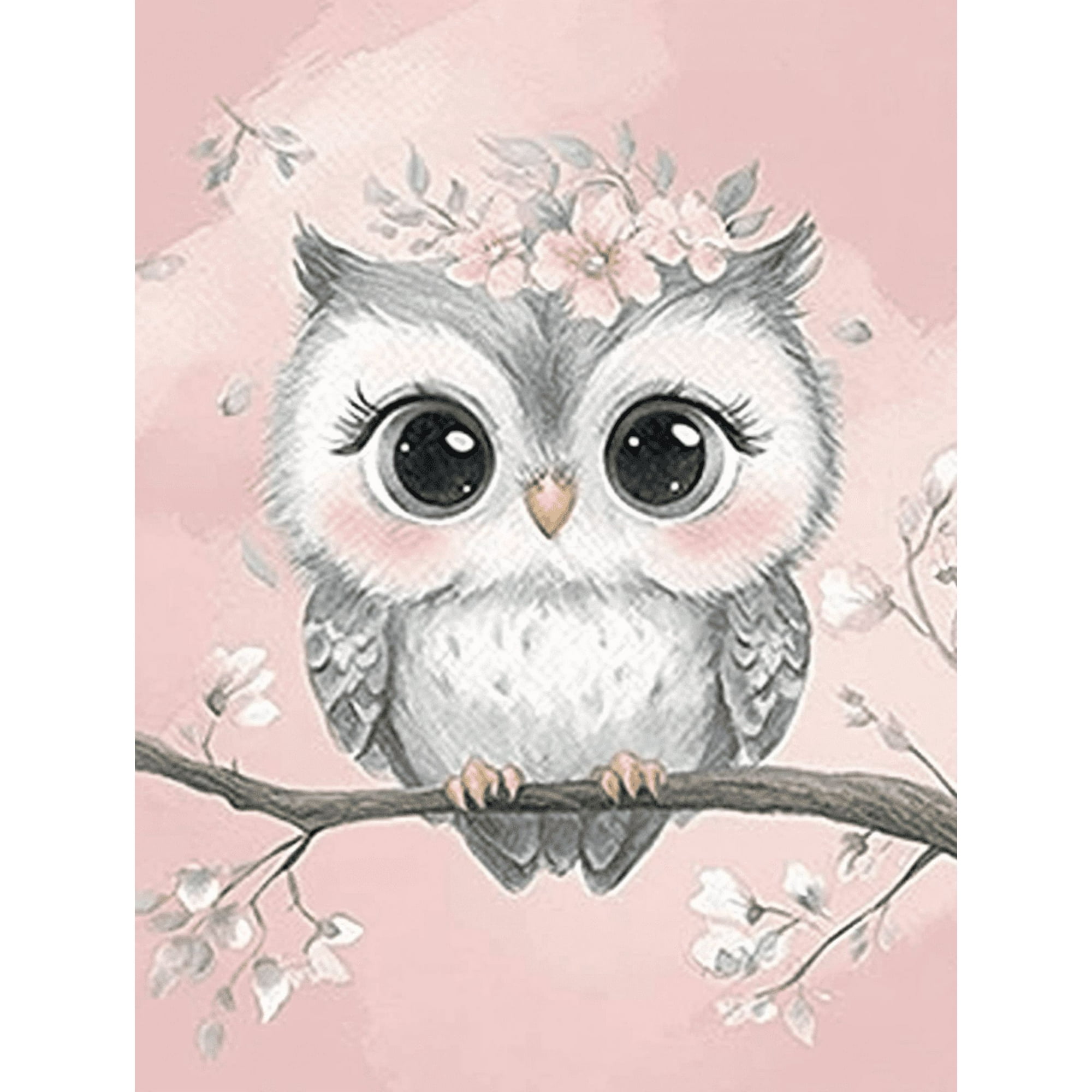 Click here for Qisvanset Cute Owl Flower Canvas Print Wall Art，su... prices