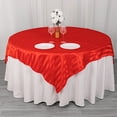 BalsaCircle 72x72 in Red Satin Stripes Square Table Overlay Wedding ...