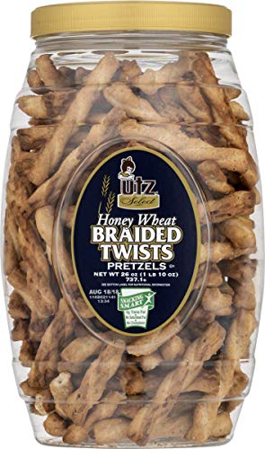 Utz Quality Foods Pretzel Barrels (Honey Wheat Braided Twists 26 oz, 1 ...
