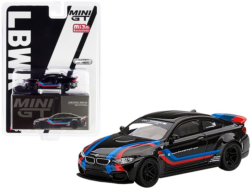 Diecast BMW M4 LB Works Black with M Stripes Limited Edition to 7800 ...