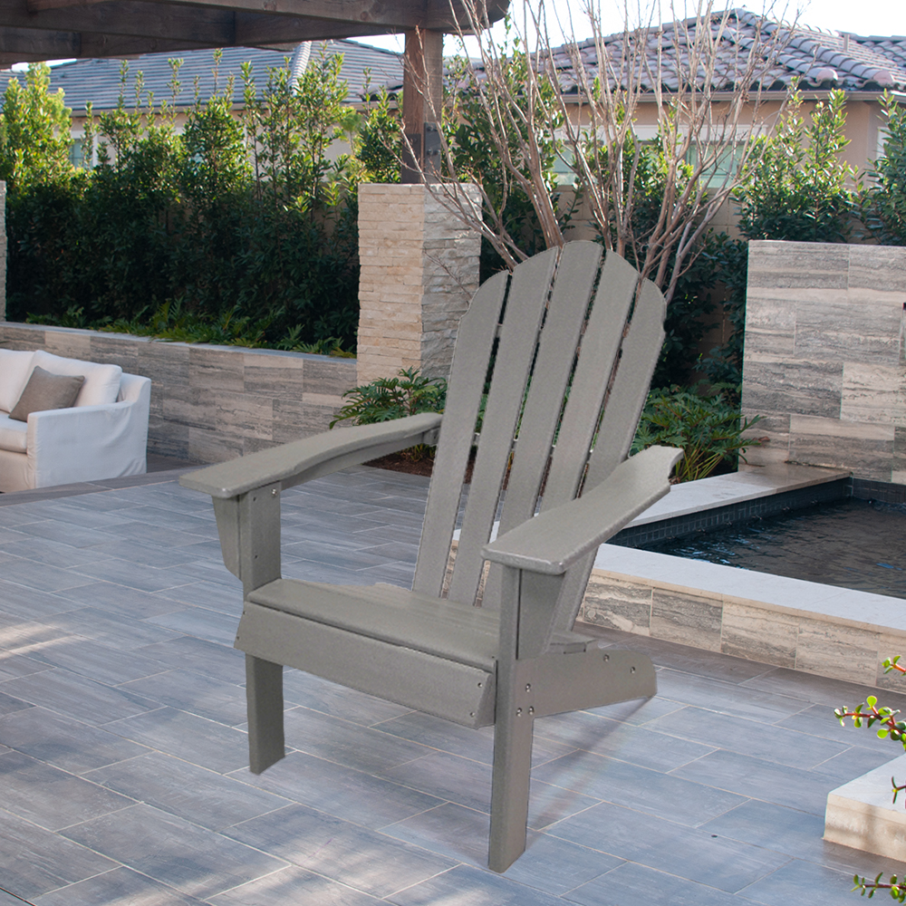 ResinTEAK Essential Adirondack Chair, Premium All Weather Outdoor Patio ...