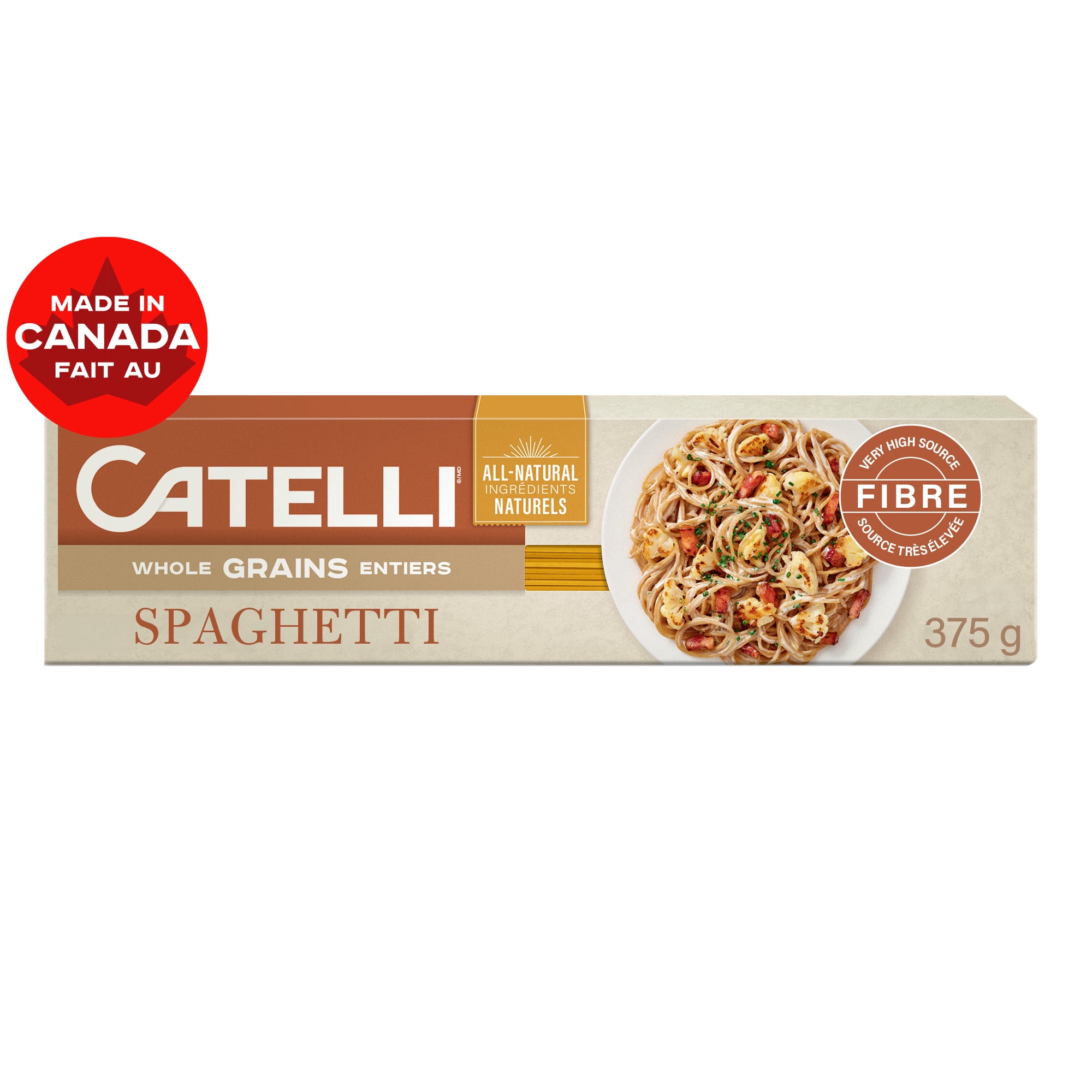 Click here for Catelli Whole Grains  Spaghetti Pasta 375 G prices