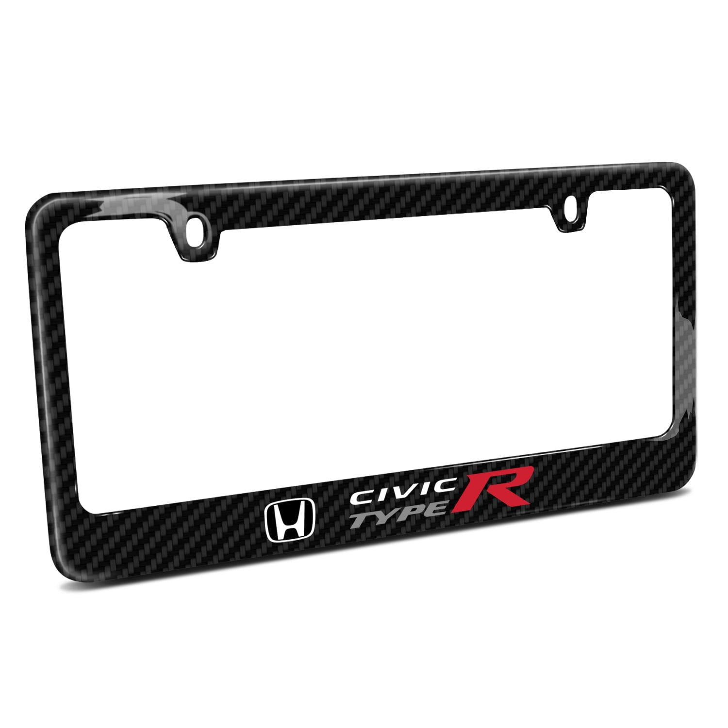 Honda Civic Type R Black Real 3K Carbon Fiber Glossy Finish License ...