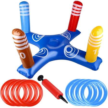 Inflatable Pool Ring Toss Water Ring Toss Game Floating Swimming Pool ...