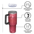 40oz Tumbler with Handle and Straw, Vacuum Insulated Stainless Steel ...
