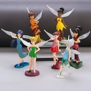 Disney Tinkerbell Fairy Girls Dolls Set, 6pcs PVC Action Figures, Cake ...