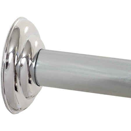Zenna Home Permanent-Mount Adjustable Shower Rod, 44"-72", Chrome ...