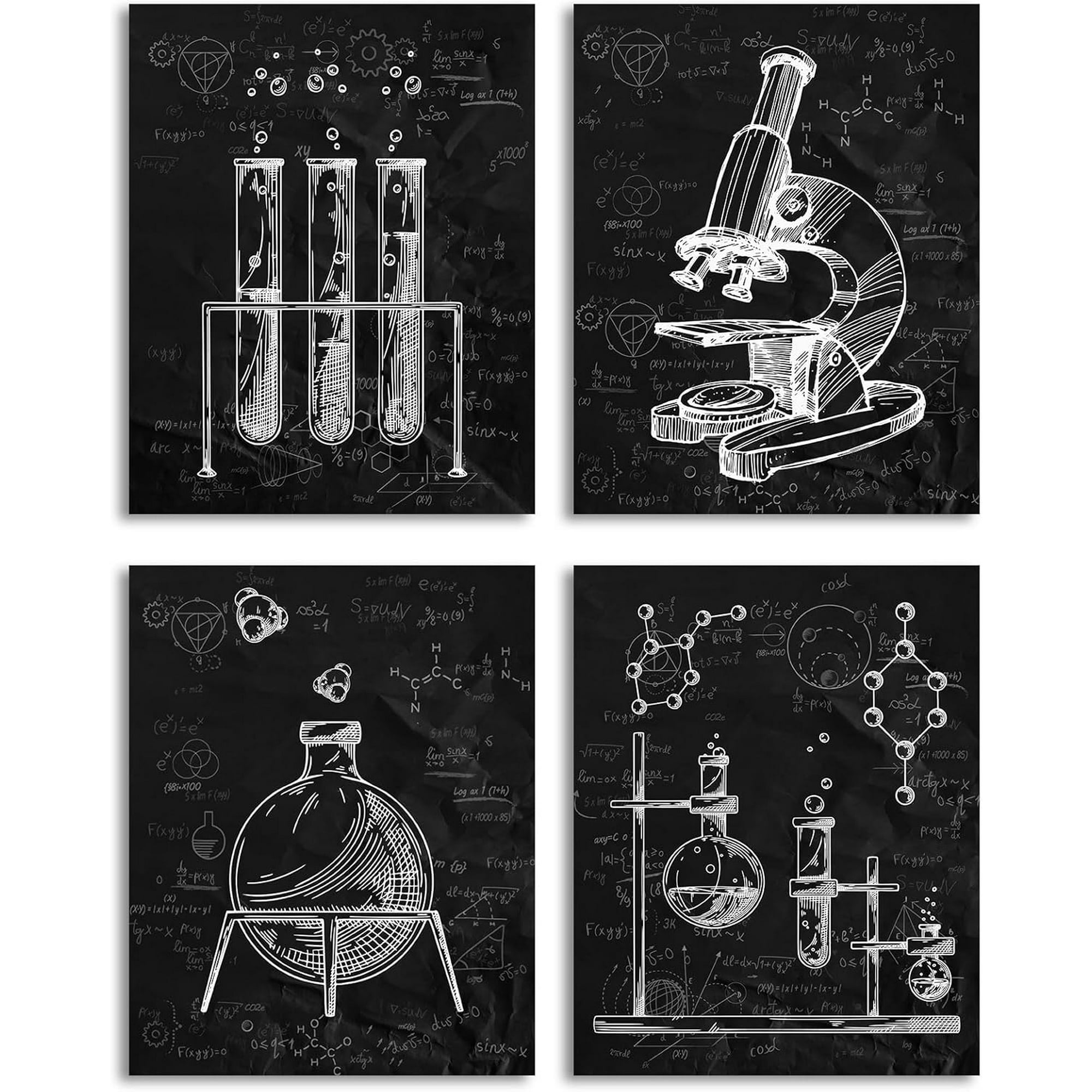 Click here for Qth Chemistry Canvas Wall Art black And White Scie... prices