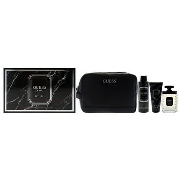 Guess Man Gold 3 Pc Gift Set (2.5oz EDT Spray + 6.0oz Deodorizing Body ...