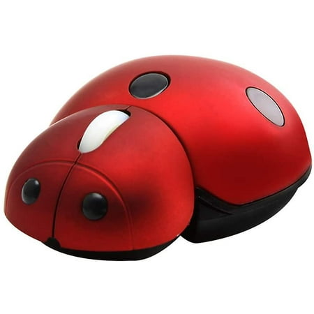 2.4g Wireless Mouse Small Cute Animal Ladybug Shape 3000dpi Portable ...