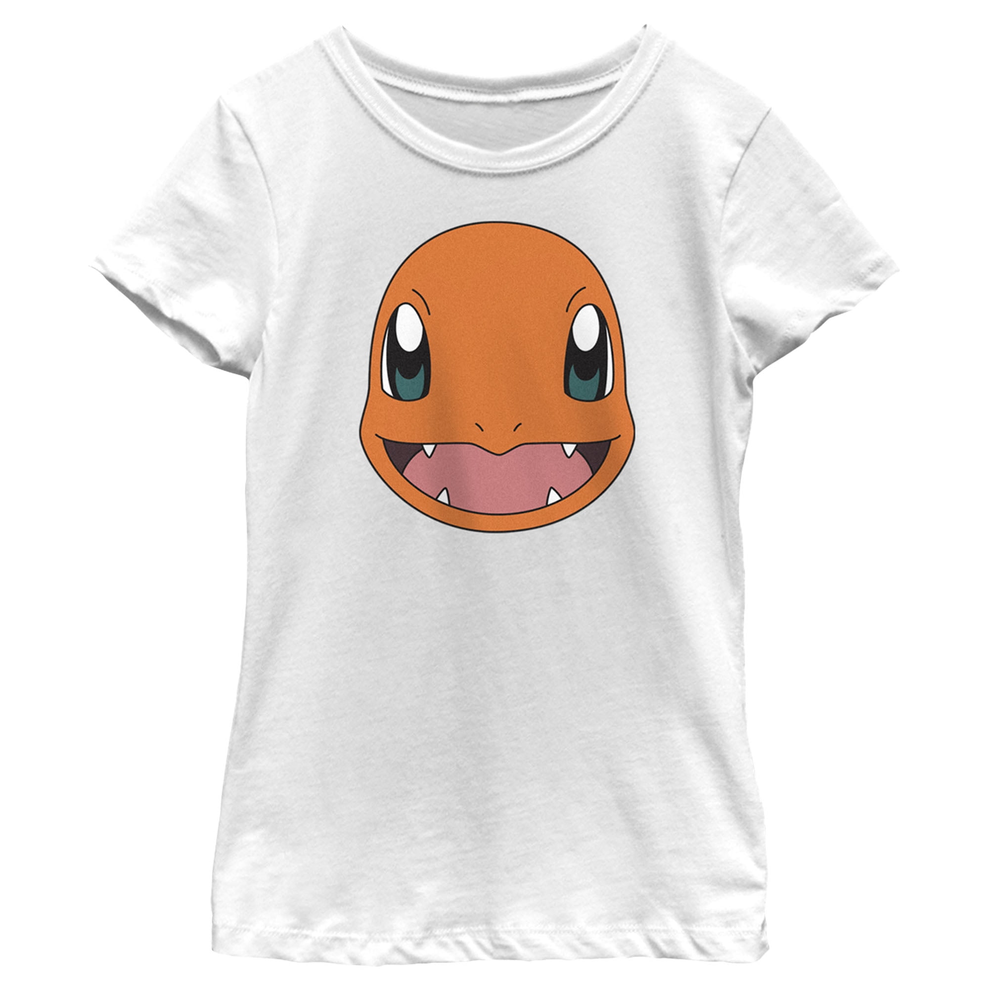 Girl's Pokemon Charmander Smile Graphic Tee White Large - Walmart.com