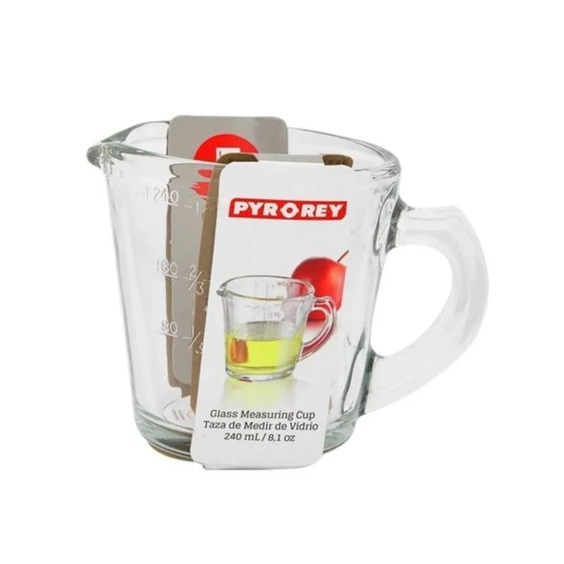 Taza Medidora 240 ml 1 Taza Vidrio Pyrorey 1795416 Pyr-O-Rey 1795416 | Bodega Aurrera en línea