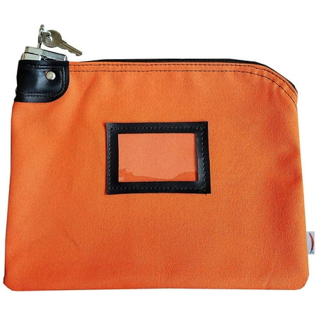 Locking Money Bank Bags with Keys Lockable Security Keyed Entry (Orange ...