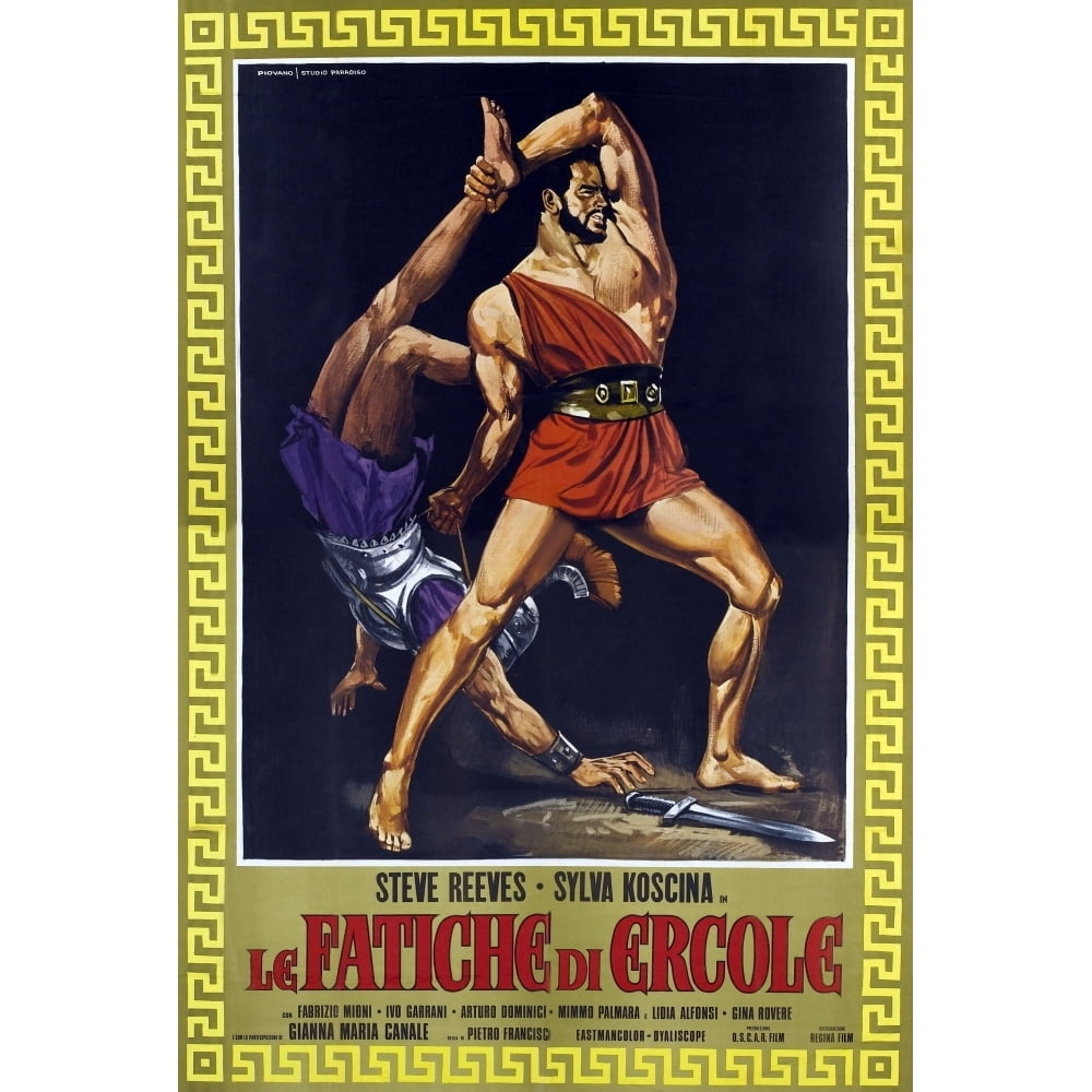 Hercules (Aka Le Fatiche Di Ercole) Right: Steve Reeves On Italian ...