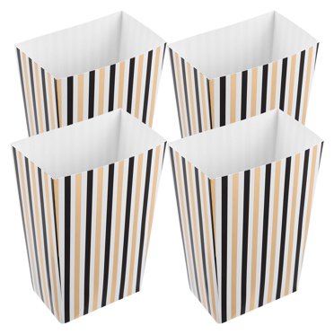 Reusable Retro Style Plastic Popcorn Serving Tubs, 3 Pack, 7" Tall x 4. ...