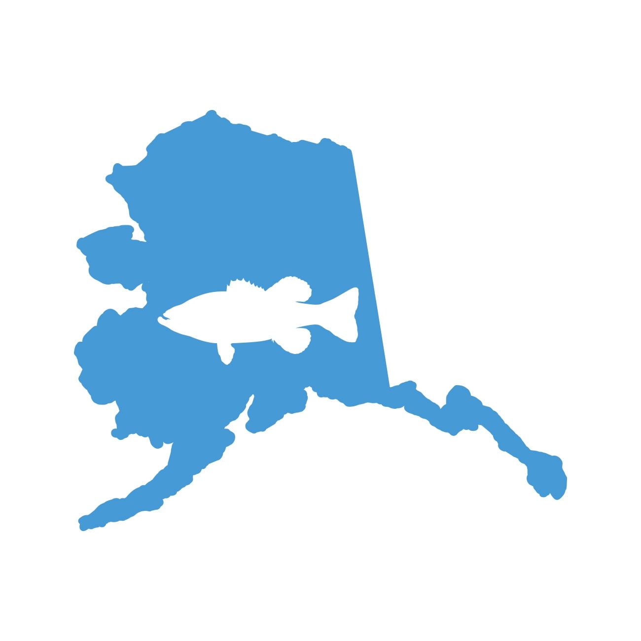 Alaska Bass Sticker Decal Die Cut - Self Adhesive Vinyl - Weatherproof ...