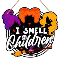 WaaHome Hocus Pocus Decor Sign 12" I Smell Children Hanging Signs ...
