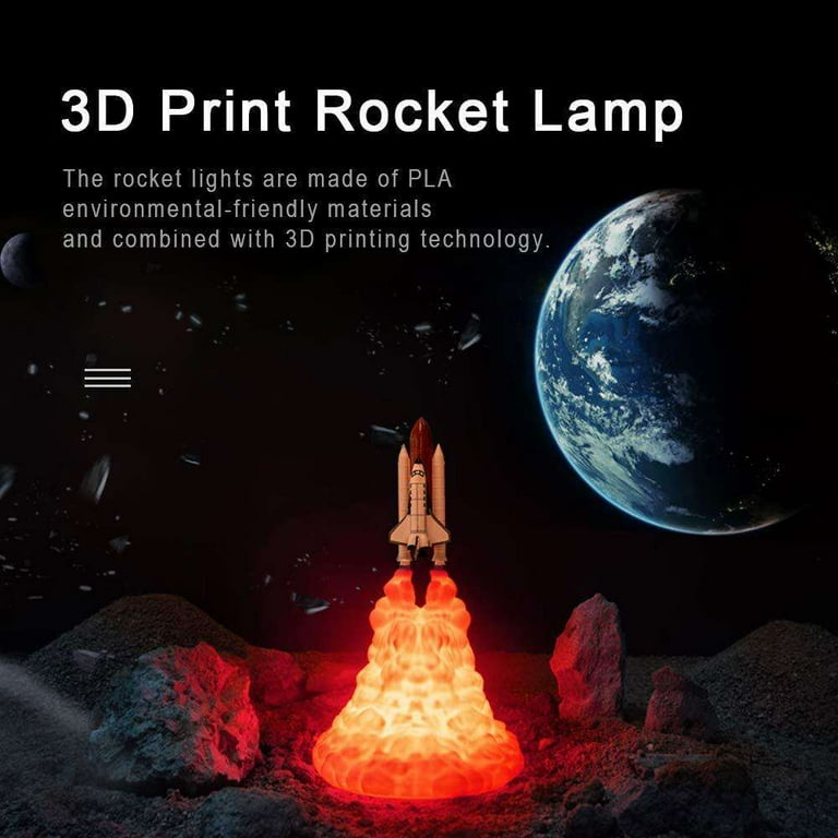 Space Shuttle Night Light 3D Space Shuttle Lamp MesmerizeD