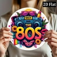2D Flat, 1pc 8x 8inch Aluminum 2D Flat Plate 1pc Back to the 80s Round ...