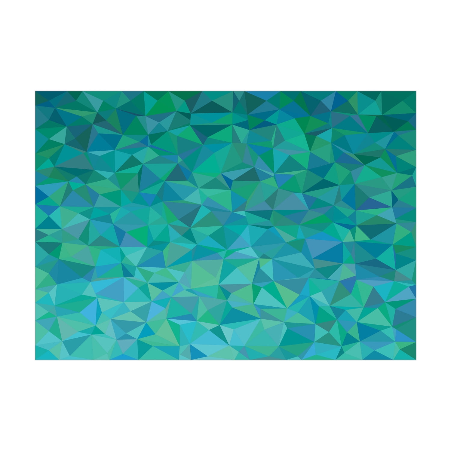 Ambesonne Teal Jigsaw Puzzle, Triangle Mosaic Design, Heirloom-Quality ...
