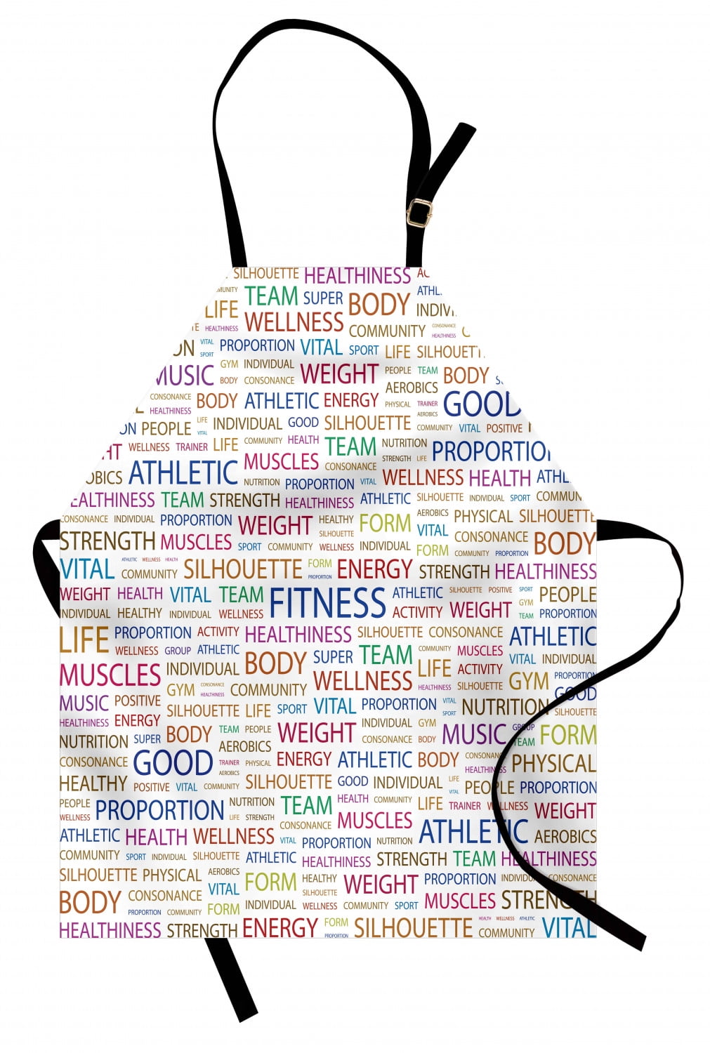 Fitness Apron Gymnastics Psychical Activity Lifestyle Concept Words ...