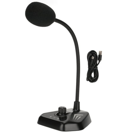 Computer Microphone, RGB Lights Gooseneck USB Microphone For Game Voice ...