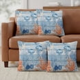 Blue Coastal Jellyfish Throw Pillow Covers 18 x 18 Inch Pillow Covers ...