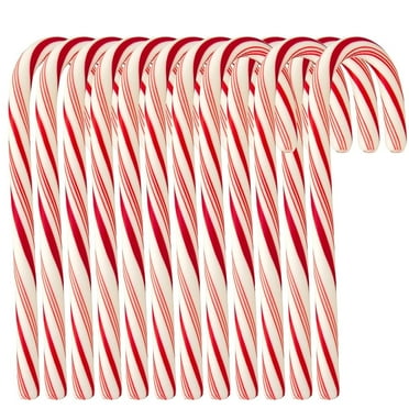 Red and White Peppermint Flavor Large Candy Canes 1-60 Count Jar ...
