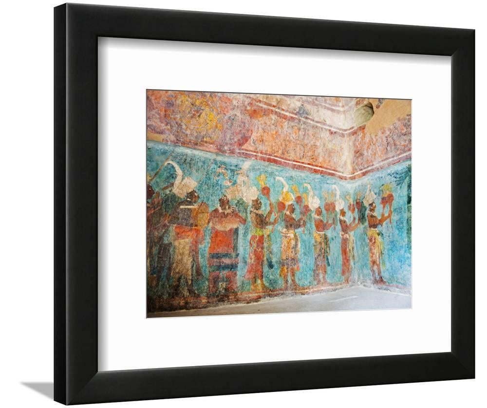Murals at Bonampak Mayan Ruins, Chiapas State, Mexico, North America ...