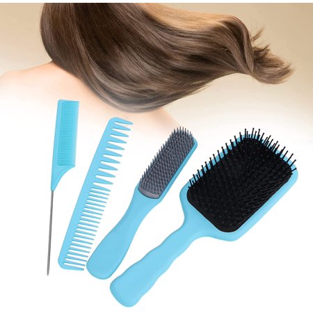 Hair Brush Comb Set, 4pcs Styling Brush Easy Detangling Gasbag Comb ...