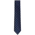 Tommy Hilfiger Mens Tie Necktie One Size Blue Shadow Grid - Walmart.com