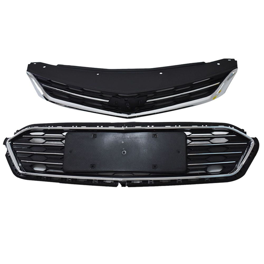 2 Pcs Front Upper Lower Bumper Grill Grille Fit for Chevrolet Cruze ...
