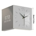 Wall Mounted Square Acrylic Corner Clock with Double Sided Display ...